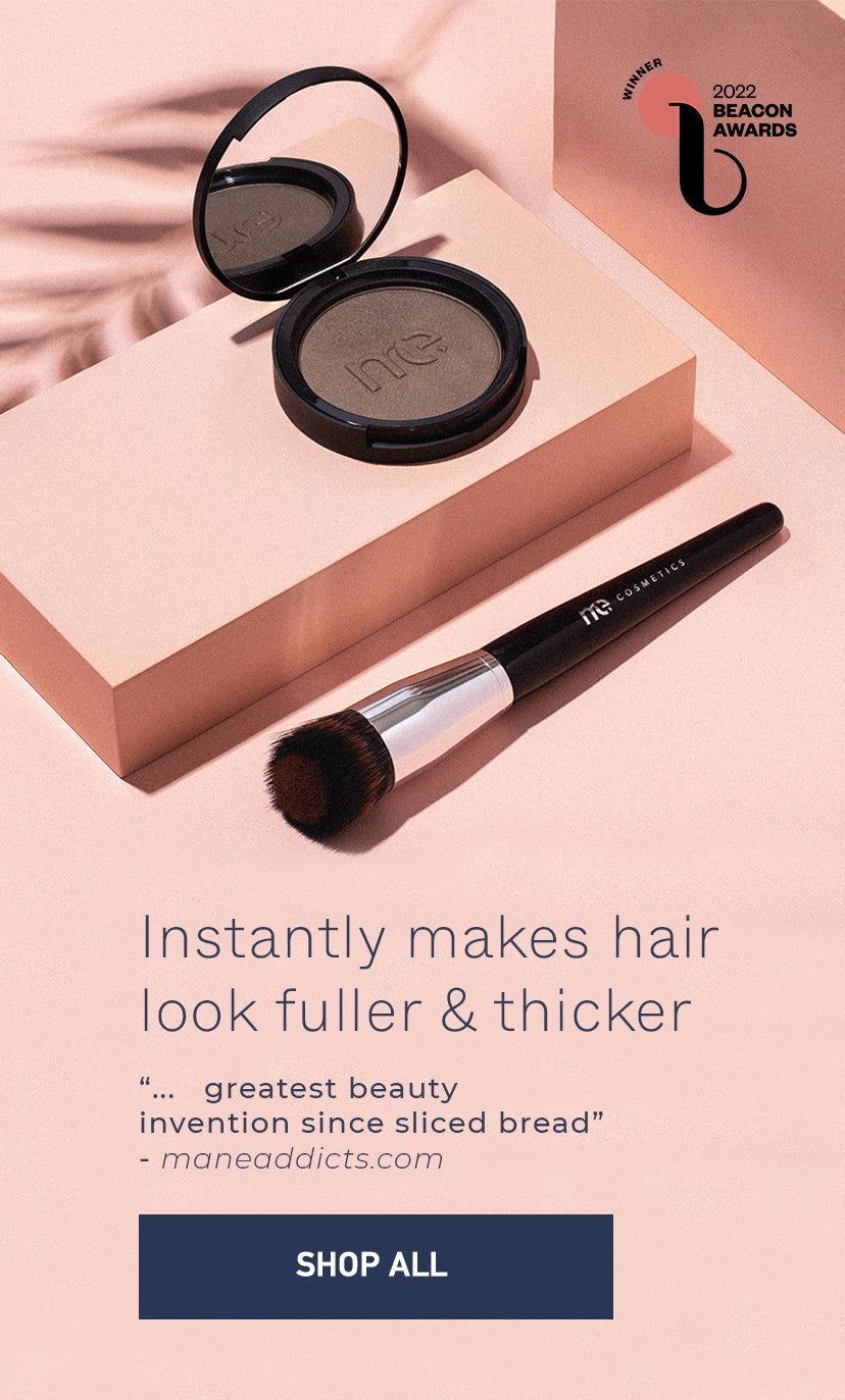 Conceal hair loss & thinning, cover greys, and fill in eyebrows